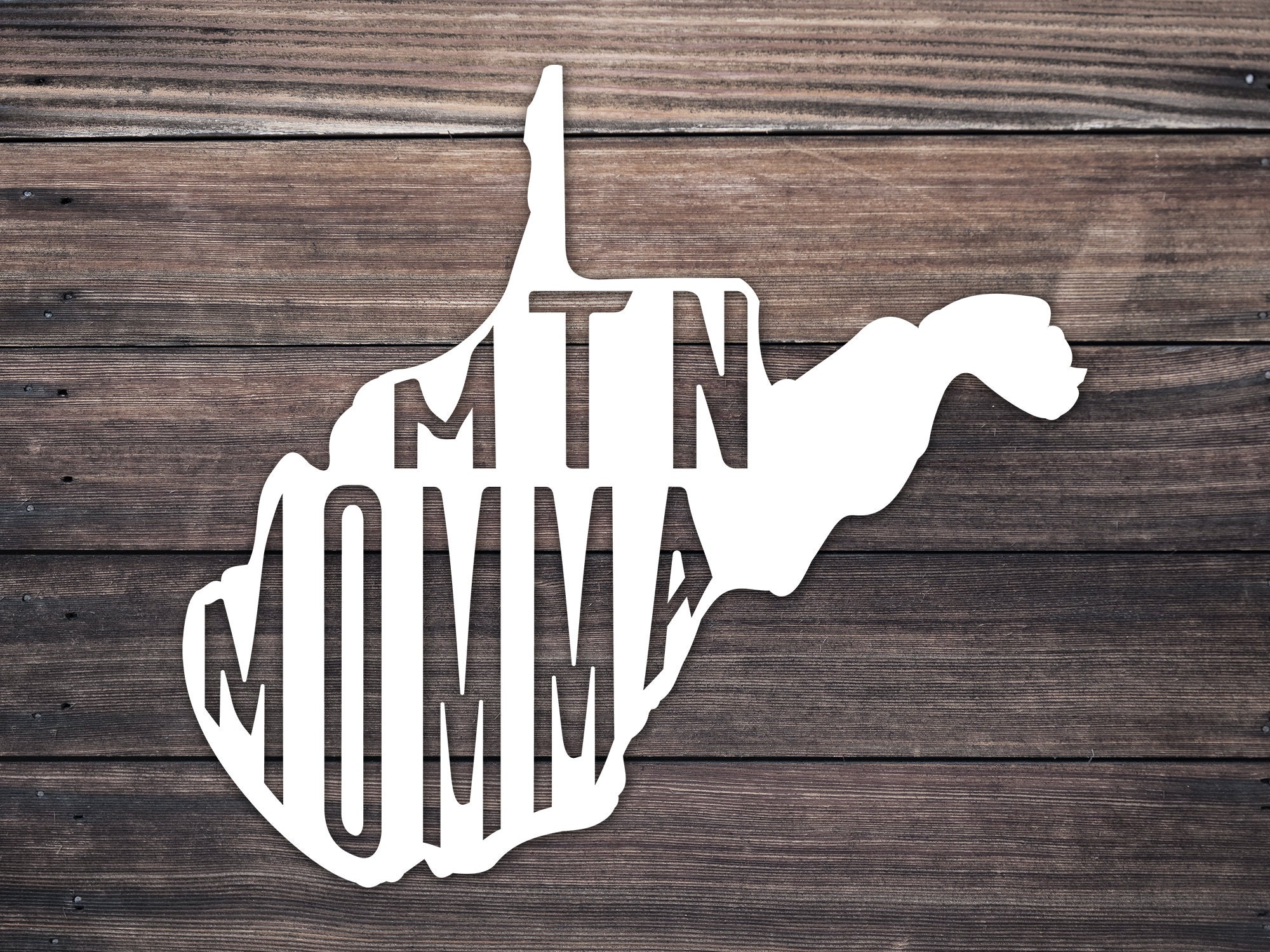 West Virginia Mountain Momma Decal / WV Country Roads State Decal / WVU ...