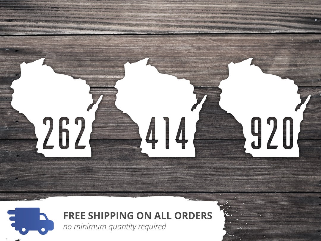 Wisconsin State Decal / Wisconsin State Sticker / Wisconsin Area Code ...