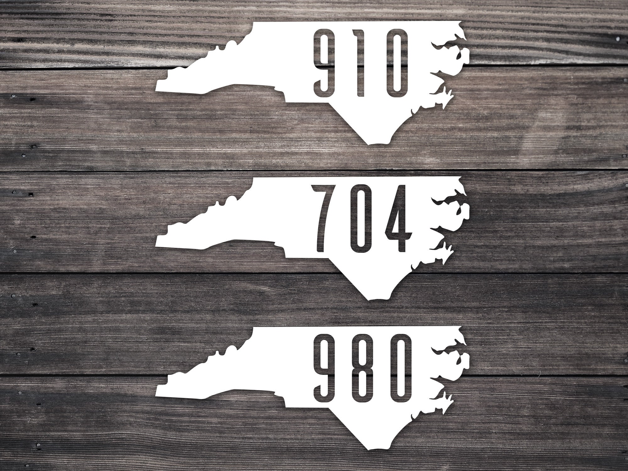 North Carolina State Decal / NC Area Code Decal / Charlotte | Etsy