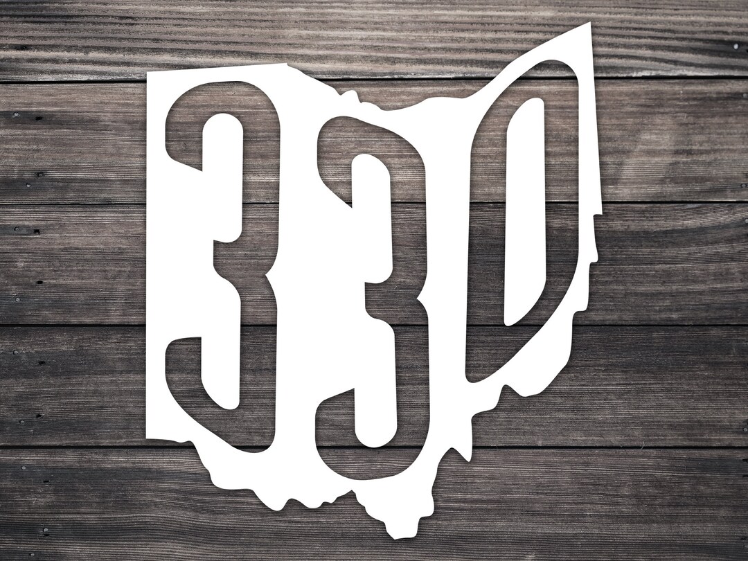 Ohio 330 Area Code Decal / Canton Ohio 330 / Free Shipping / Ohio Home ...