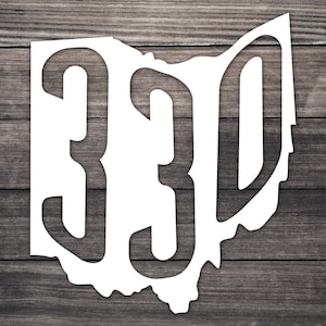Ohio 330 Area Code Decal / Canton Ohio 330 / Free Shipping / Ohio Home ...