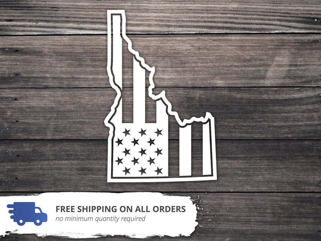 Idaho State Decal / Idaho American Flag Car Cup Decal / Idaho Native ...