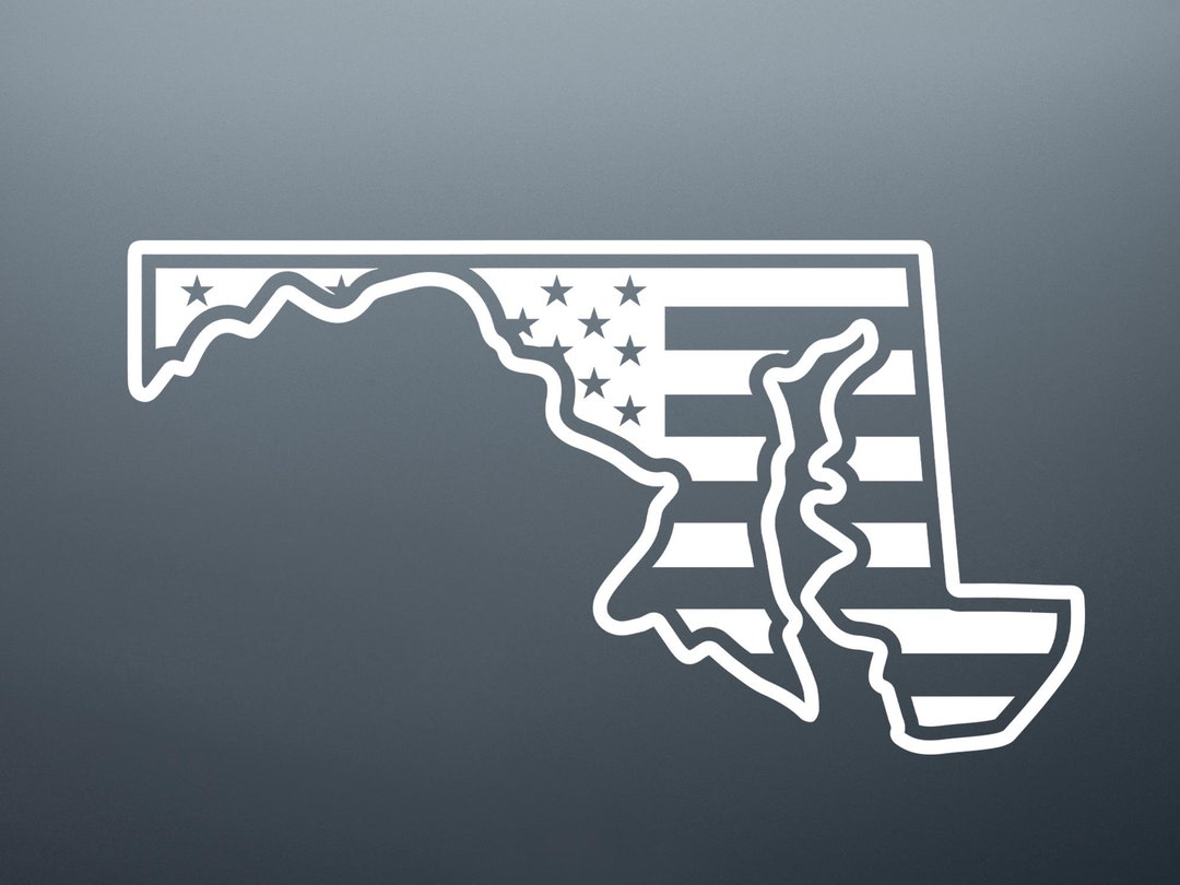 Maryland State Decal / Maryland Sticker / Maryland Decal / American ...