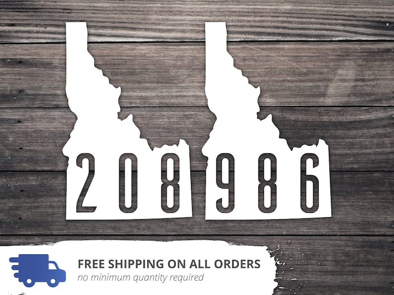 Idaho State Decal / Idaho Area Code Sticker Decal / Idaho - Etsy