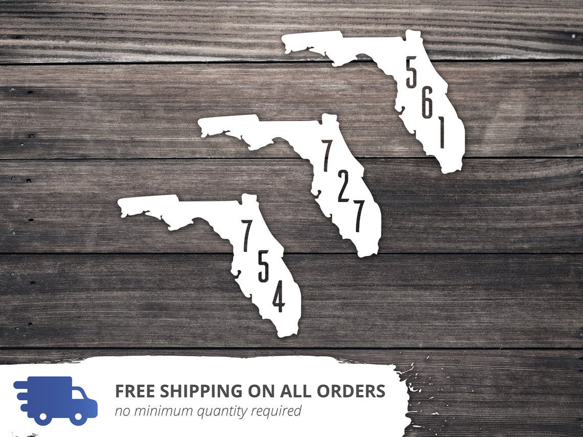 Florida State Decal / Area Code Decal / Florida Home State | Etsy