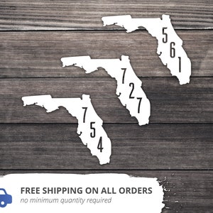 Florida State Decal / Area Code Decal / Florida Home State Decal ...
