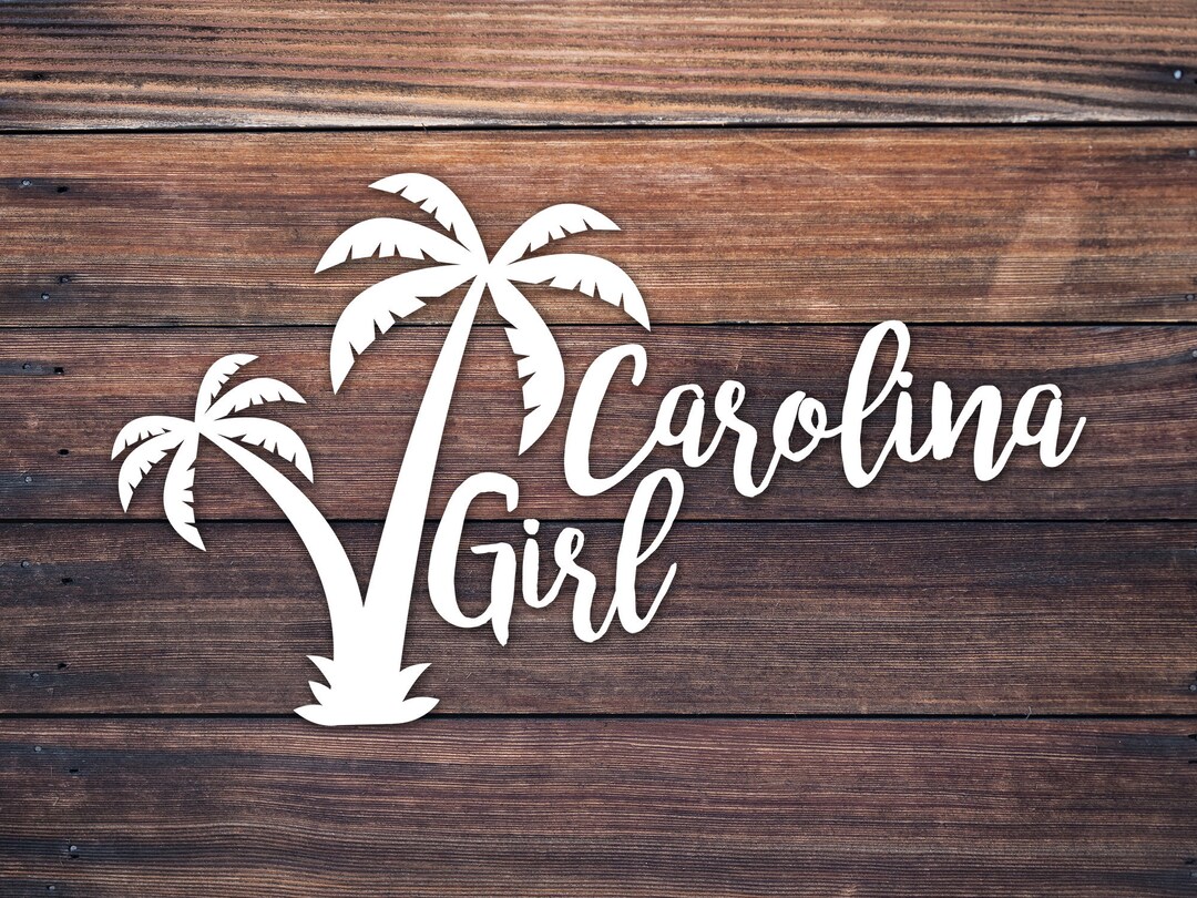Carolina Girl Palm Tree Vinyl Decal - Beach Life Tumbler Sticker - Etsy
