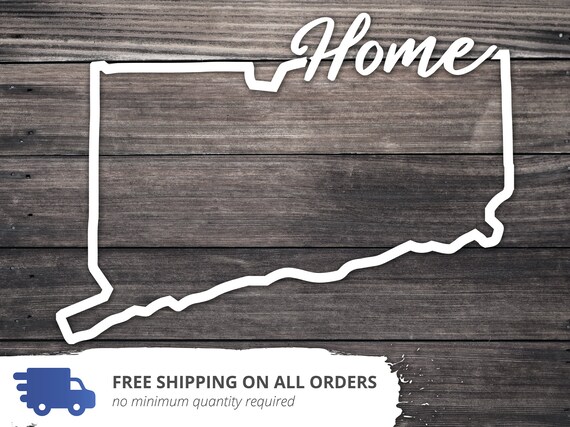 Connecticut State Decal / Connecticut Home State Sticker / | Etsy