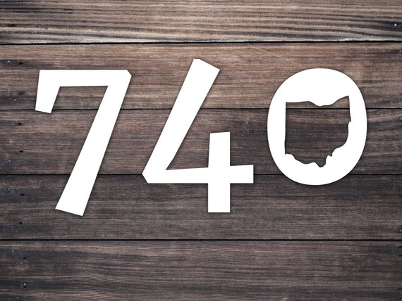 Delaware Ohio Decal Area Code 740 / Zanesville Ohio / Dayton | Etsy