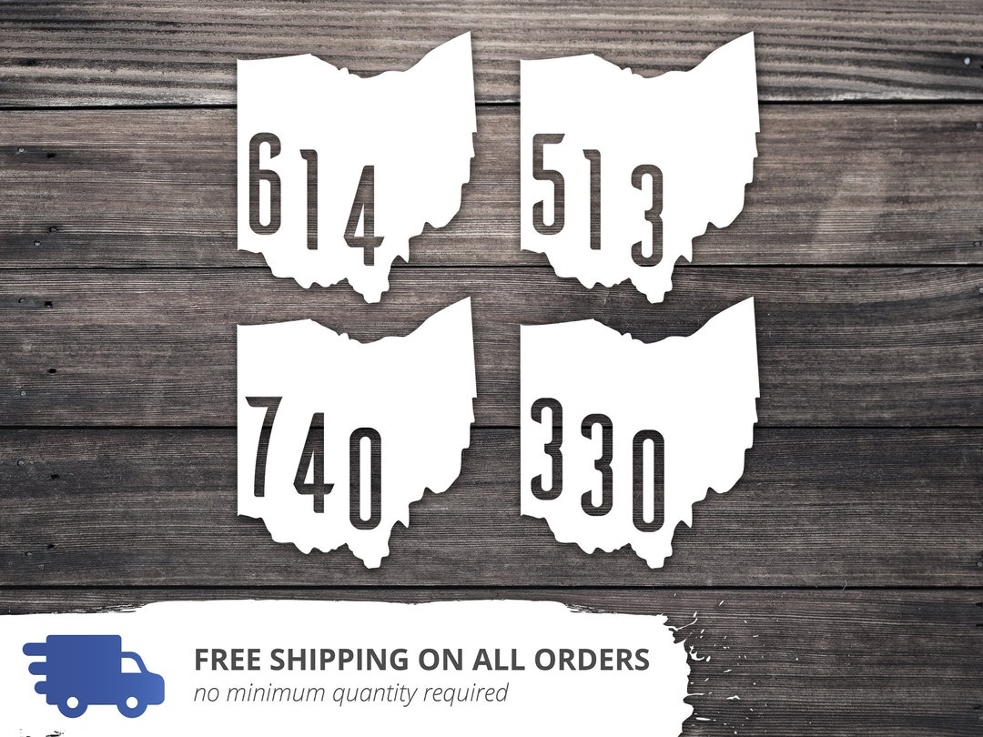 Ohio State Decal / Ohio Area Code Car Decal / Ohio Sticker / Ohio ...