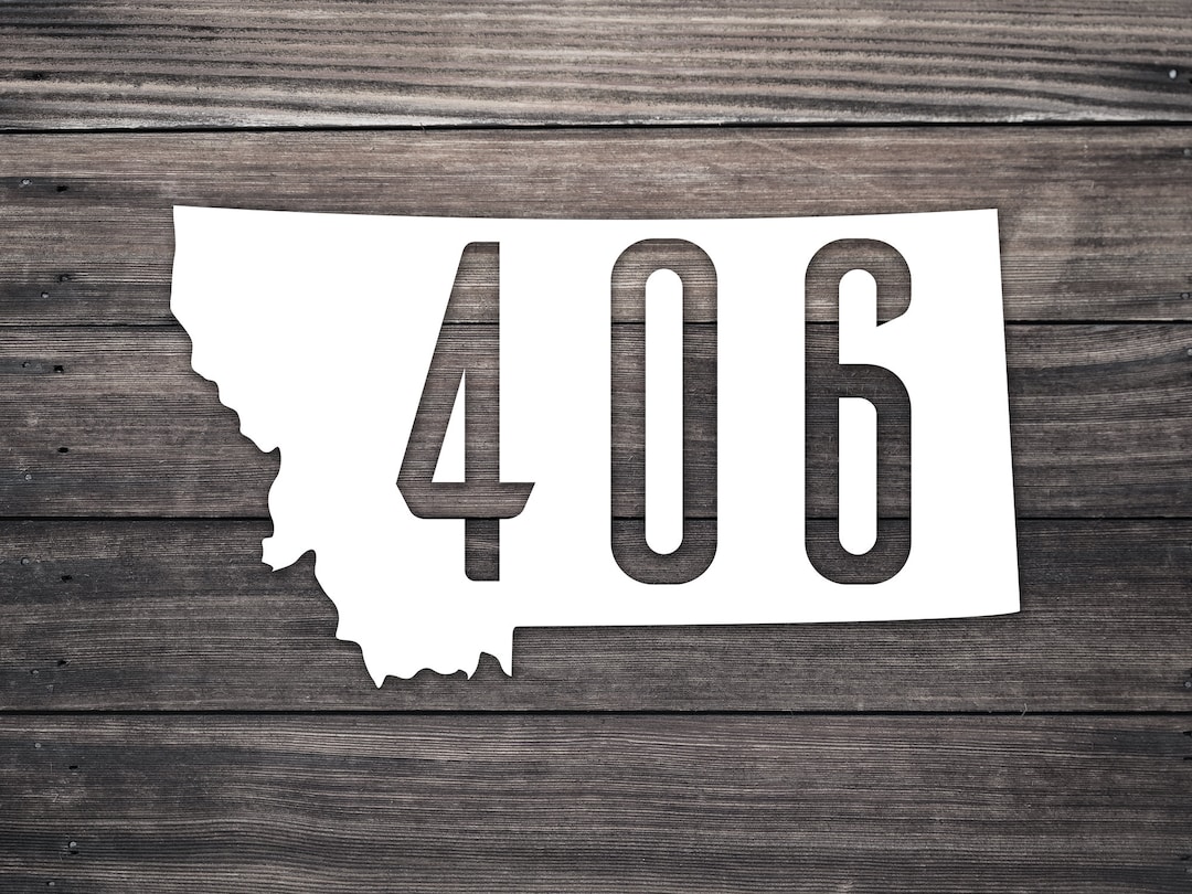 Montana 406 Area Code Decal Montana State Car Decal Billings montana-406-area-code-decal-montana-state-car-decal-billings