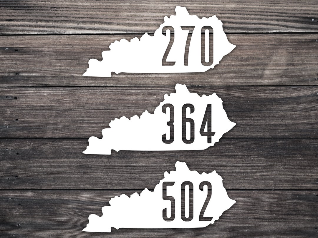 Kentucky State Decal / Area Code Decal / Louisville 502 / Ashland 606 ...