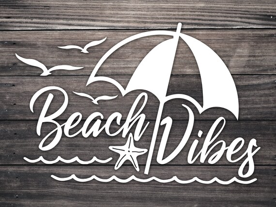 Beach Decal / Beach Vibes Yeti Cooler Decal / Beach Cup Decal - Etsy