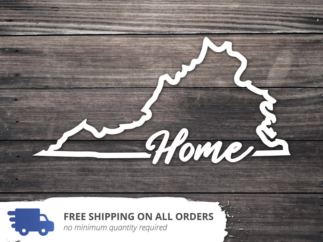 Virginia Home State Decal: Glossy Vinyl Bumper Sticker - Etsy