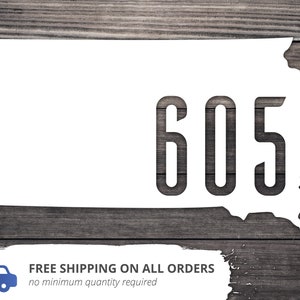 South Dakota 605 Area Code Decal / South Dakota State Car Decal / South ...
