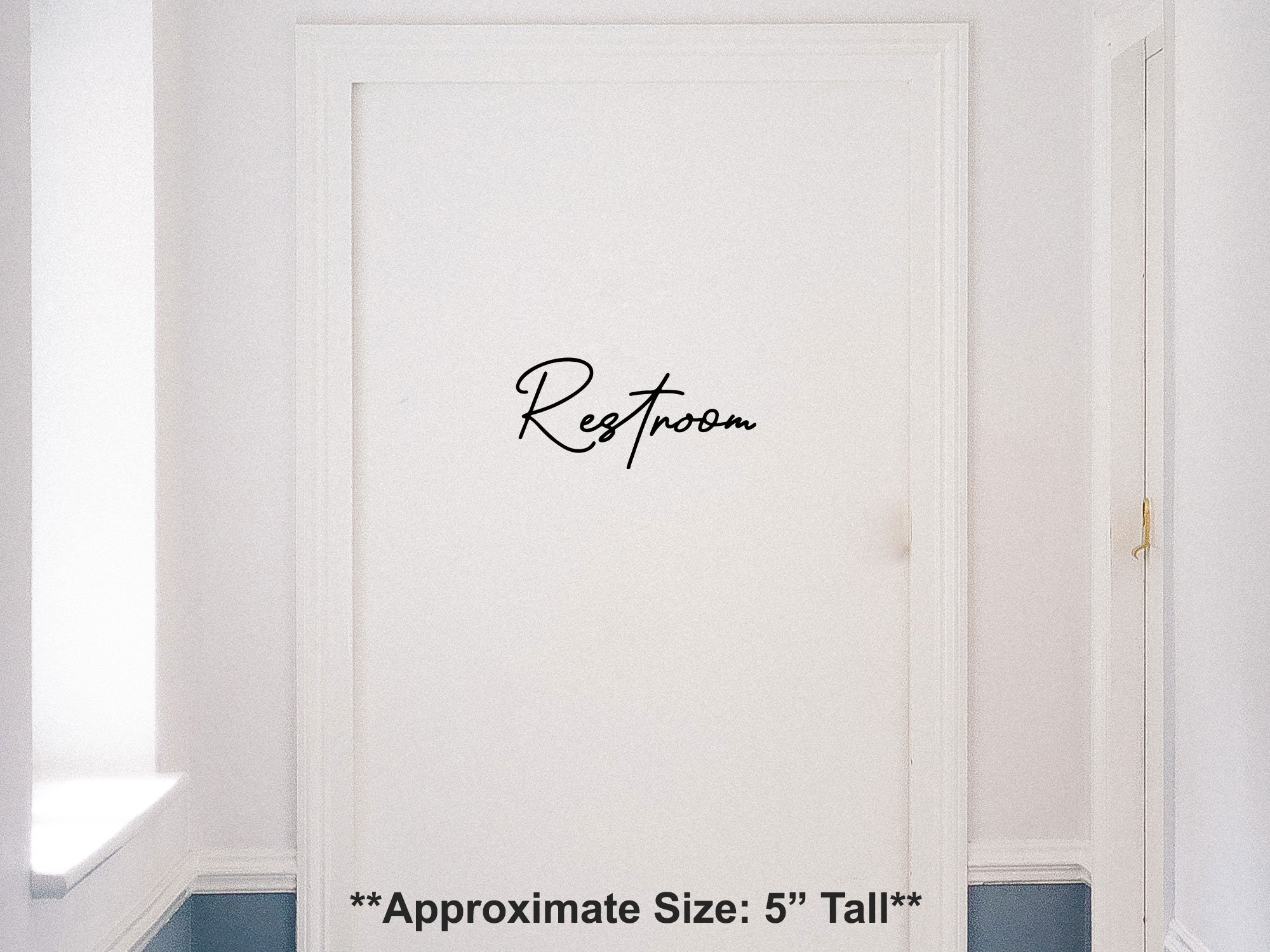 Door Label for Restroom / Restroom Door Decal Sticker / | Etsy