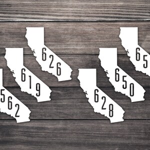California State Decal / CUSTOM Area Code Decal / Los Angeles 213 / San ...