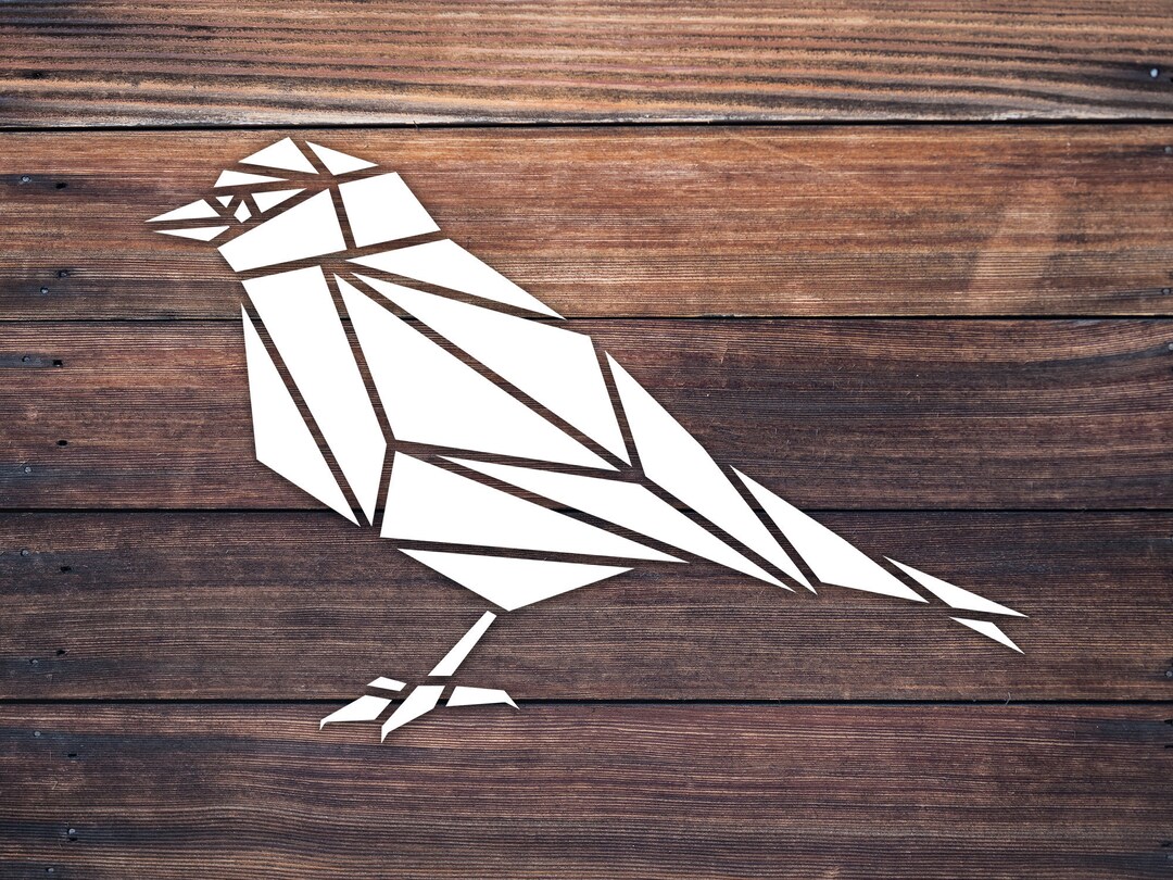 Geometric Origami Bird Decal Sticker / Geometric Animal Parrot Decal ...