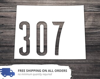 307 Wyoming Area Code Sticker - Etsy