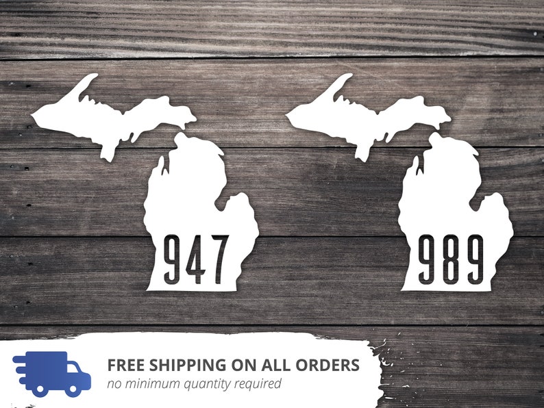 Michigan State Decal / Michigan Sticker / Michigan Area Code - Etsy