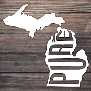Pure Michigan Car Decal / Mitten State State Decal / Michigan Home Yeti ...