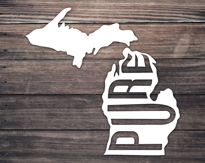 Pure Michigan Car Decal / Mitten State State Decal / Michigan Home Yeti ...