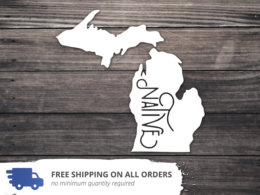 Michigan State Decal / Michigan State Sticker / Michigan Native ...
