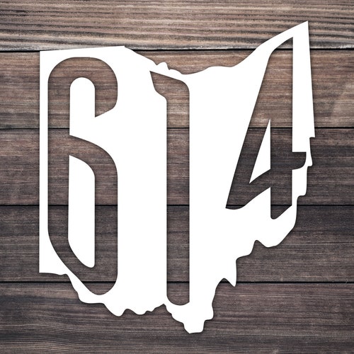 Ohio 614 Area Code Decal / Columbus Ohio 614 / Free Shipping / - Etsy