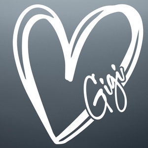 Gigi Decal / Gigi Sticker / Grandma Car Decal / Grandma Car Sticker ...