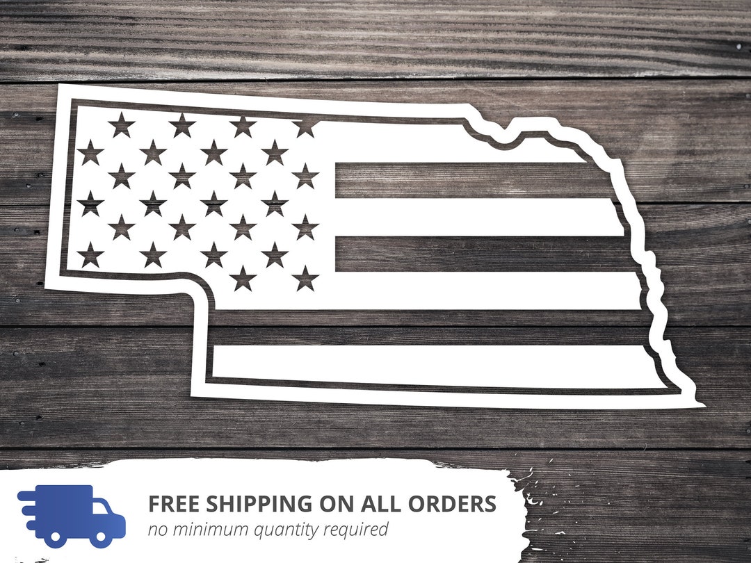 Nebraska State Decal / Nebraska Sticker / Nebraska Decal / American ...