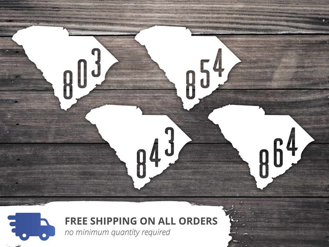 South Carolina State Decal / South Carolina Sticker / SC Area Code ...