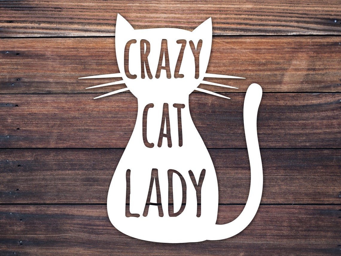 Crazy Cat Lady Cup Car Window Decal / Cat Lover Mug Decal Gift | Etsy