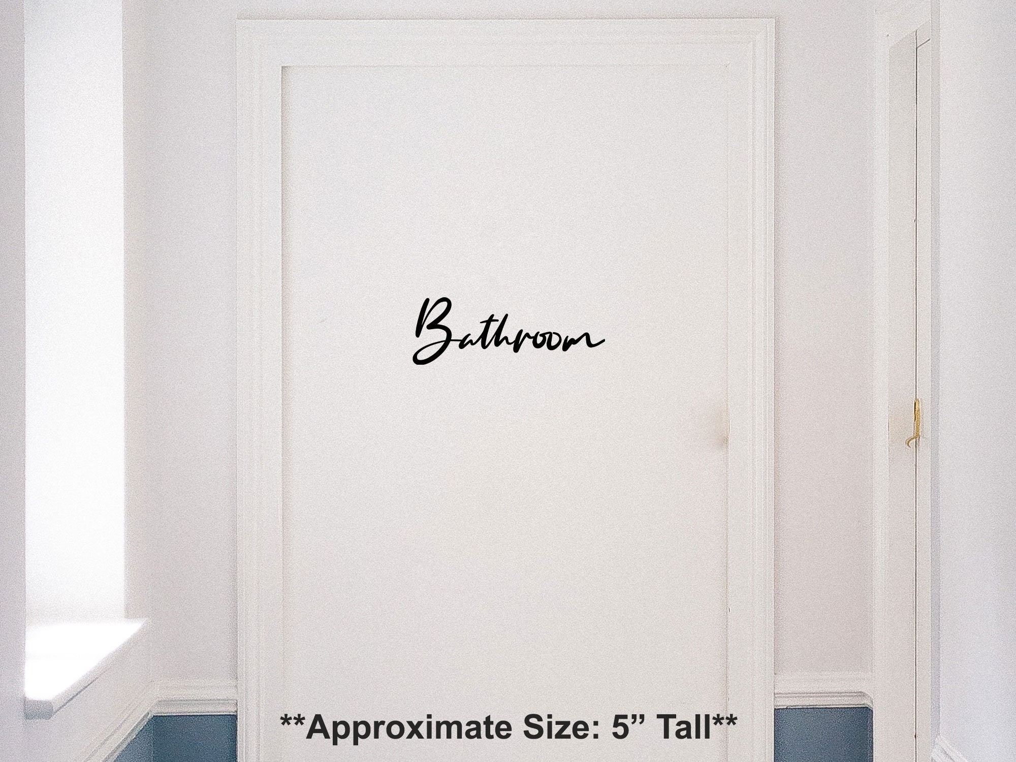 Bathroom Door Decal / Bathroom Door Sticker / Bathroom Door | Etsy