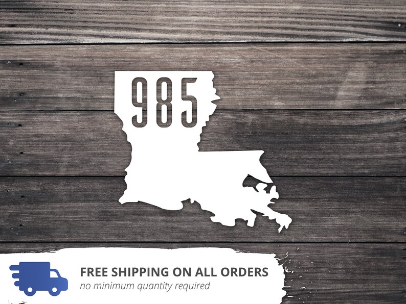 Louisiana Area Code Decal / Louisiana State Decal / Louisiana - Etsy.de