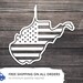 West Virginia State Decal / West Virginia American Flag Car Cup Decal ...