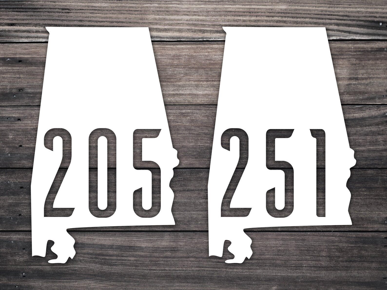 Alabama State Area Code Decal / Montgomery 334 / Birmingham 205 ...