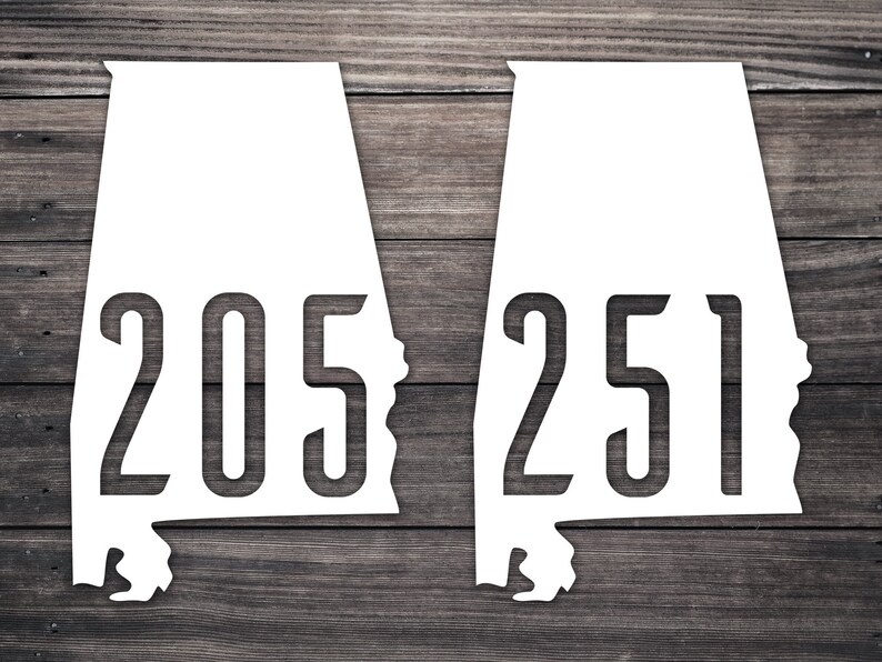 Alabama State Area Code Decal / Montgomery 334 / Birmingham | Etsy