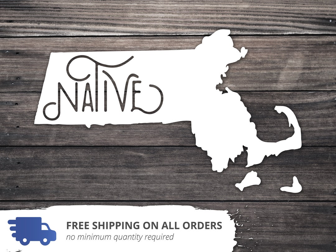 Massachusetts State Decal / Massachusetts State Sticker / Massachusetts ...