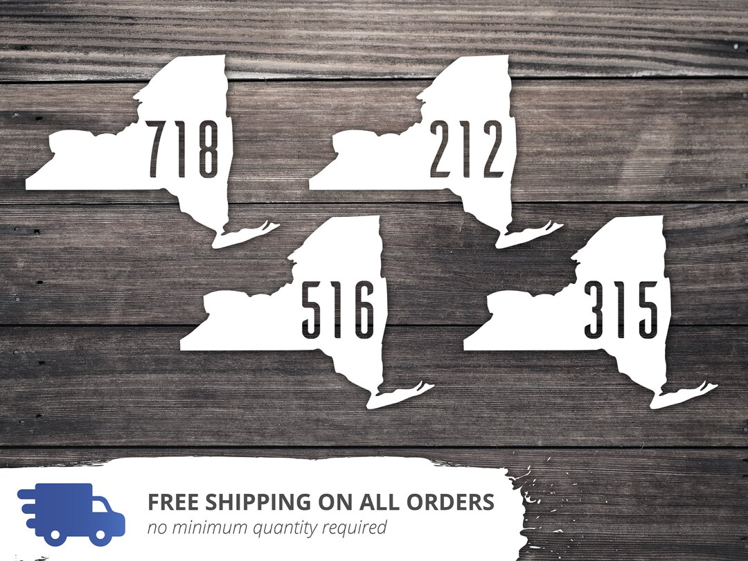 New York State Decal / New York Area Code Car Decal / New York Sticker ...