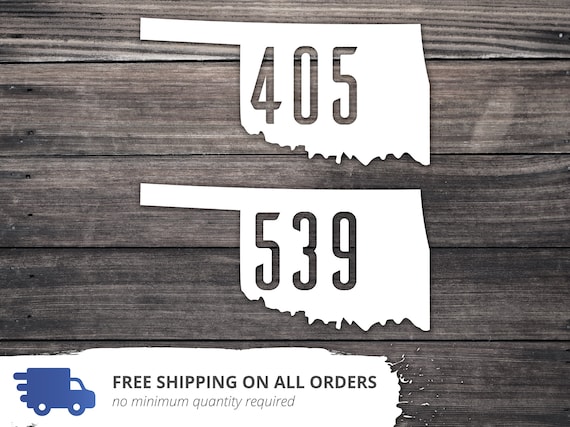 Oklahoma State Decal / Oklahoma Area Code Car Decal / Oklahoma - Etsy