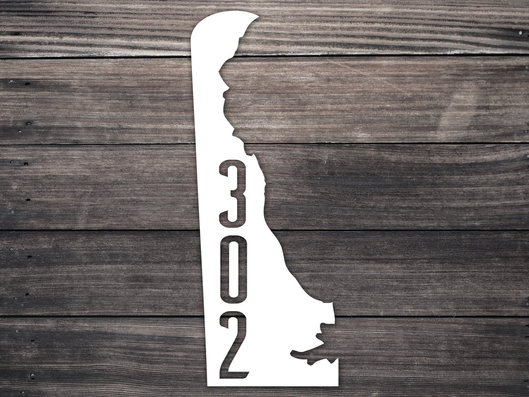 Delaware State Sticker / Delaware State Area Code Decal 302 / Newark ...