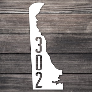 Delaware State Sticker / Delaware State Area Code Decal 302 / Newark ...