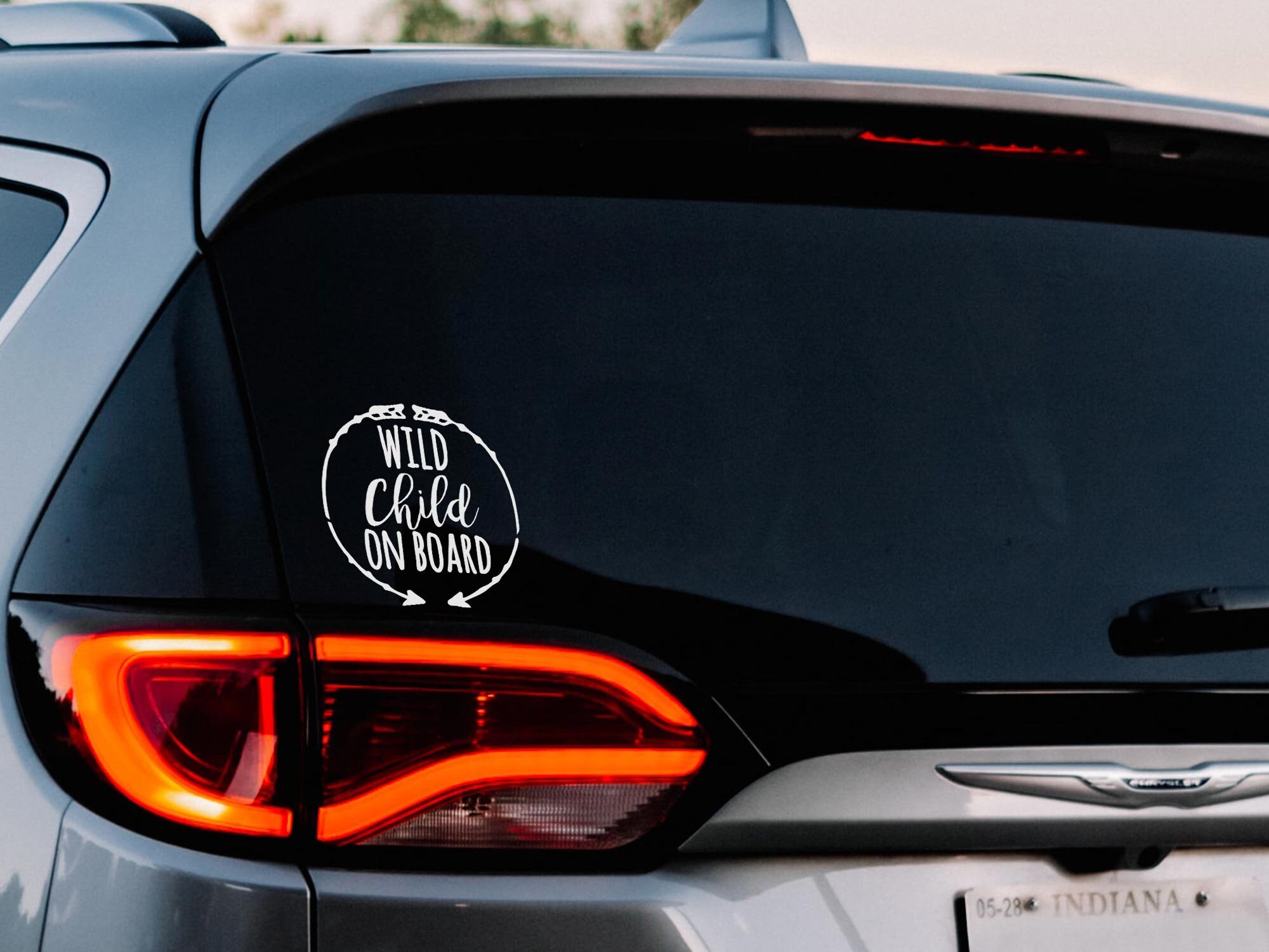 Baby on Board Car Window Decal / Wild Child on Board Sticker / - Etsy