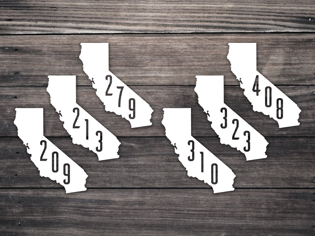 California State Decal / CUSTOM Area Code Decal / Los Angeles 213 / San ...