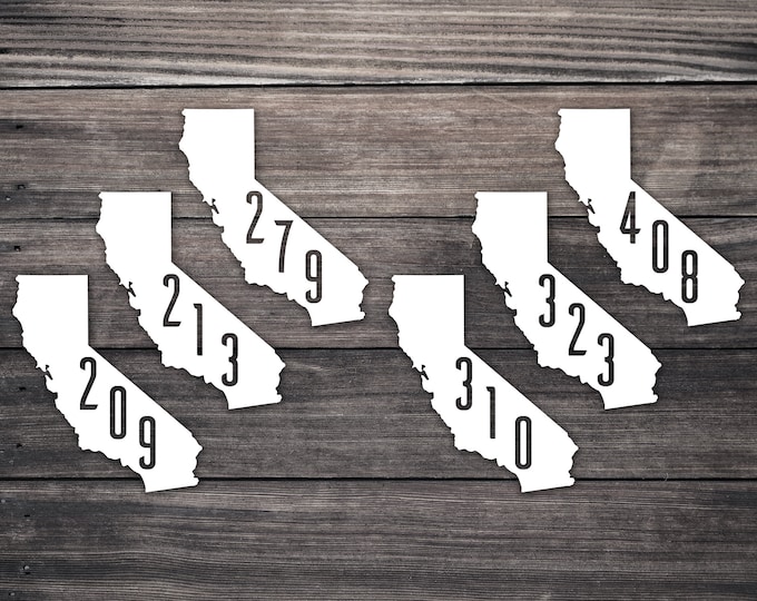 California State Decal / CUSTOM Area Code Decal / Los Angeles 213 / San ...