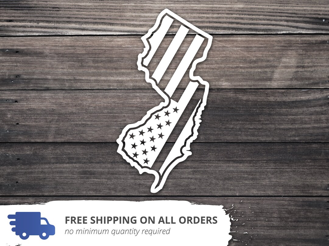 New Jersey State Decal / New Jersey Sticker / New Jersey Decal ...
