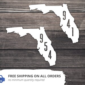 Florida State Decal / Area Code Decal / Florida Home State Decal ...