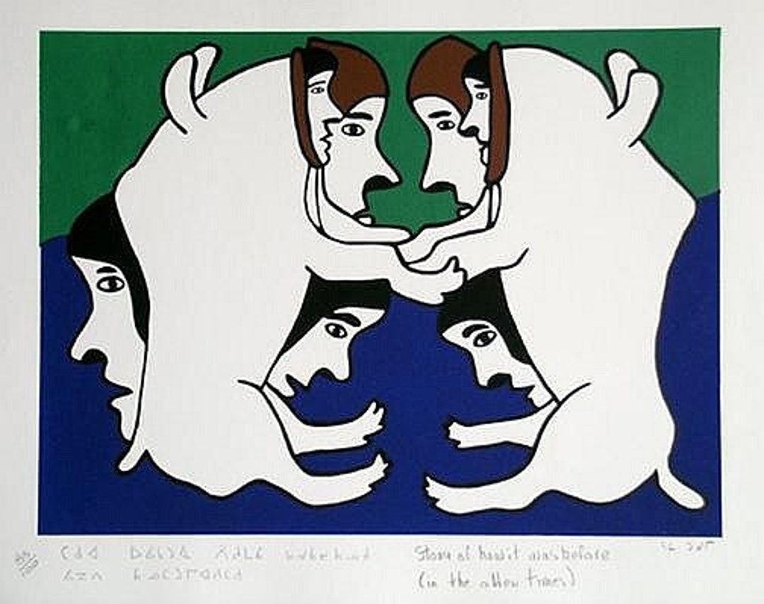 Simon Tookoome Numbered Serigraph 1991 story of How It Was Before in ...