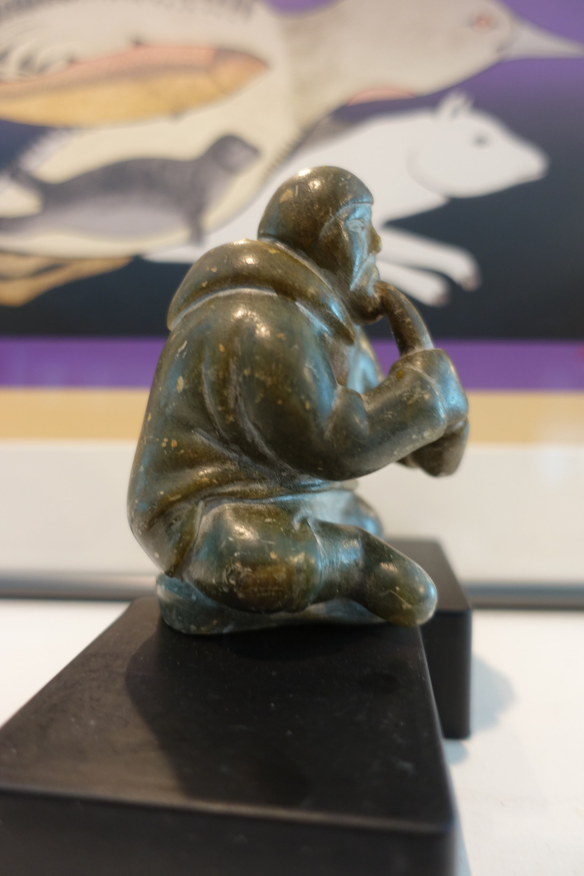 Fine Vintage Miniature Inuit Carving Seating Inuk Eating - Etsy