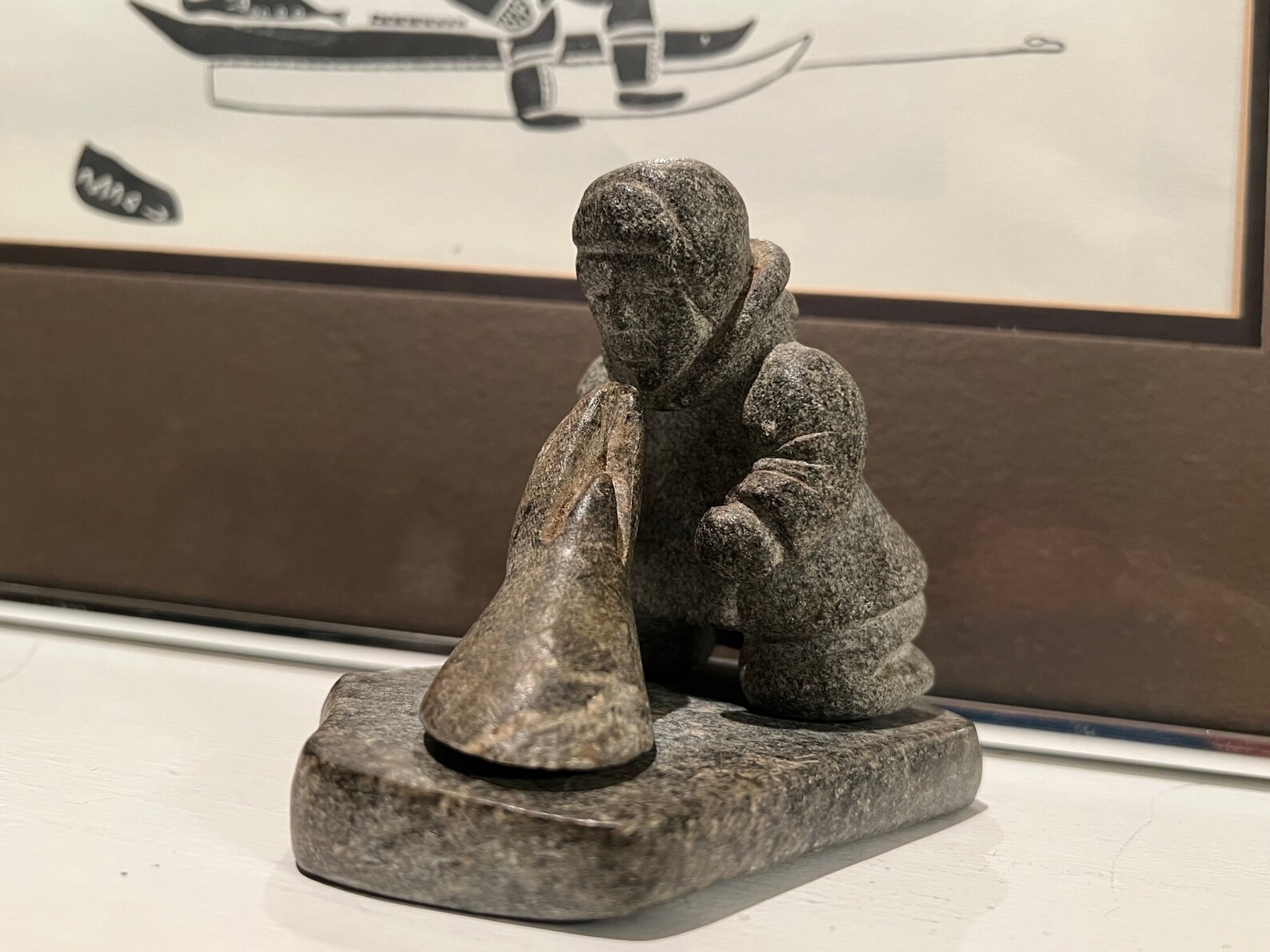 An Inuit Fish Tale Vintage Inuit Basalt Stone Carving - Etsy
